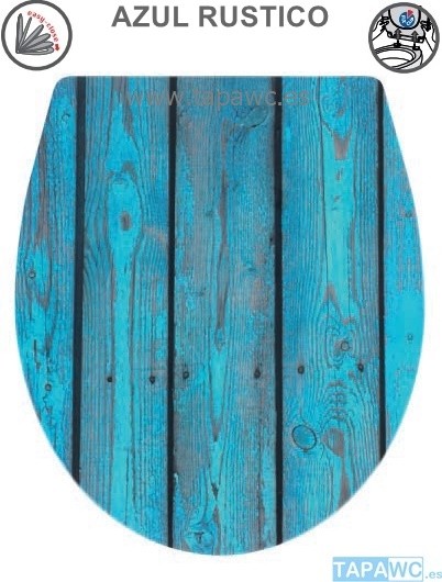 Asiento AZUL RUSTICO AMORTIGUADO tapawc